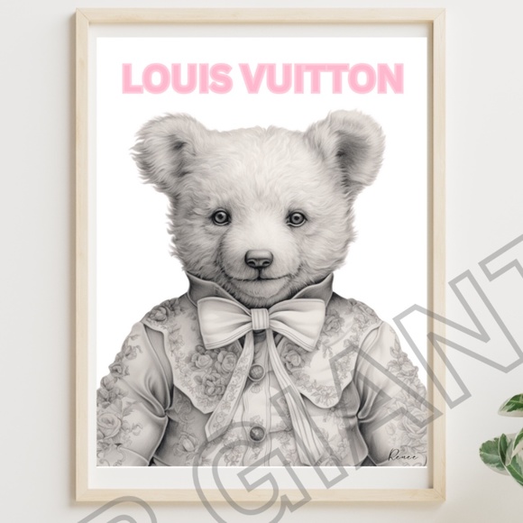 Art | Louis Vuitton Bear Art Print 11x14 | Poshmark